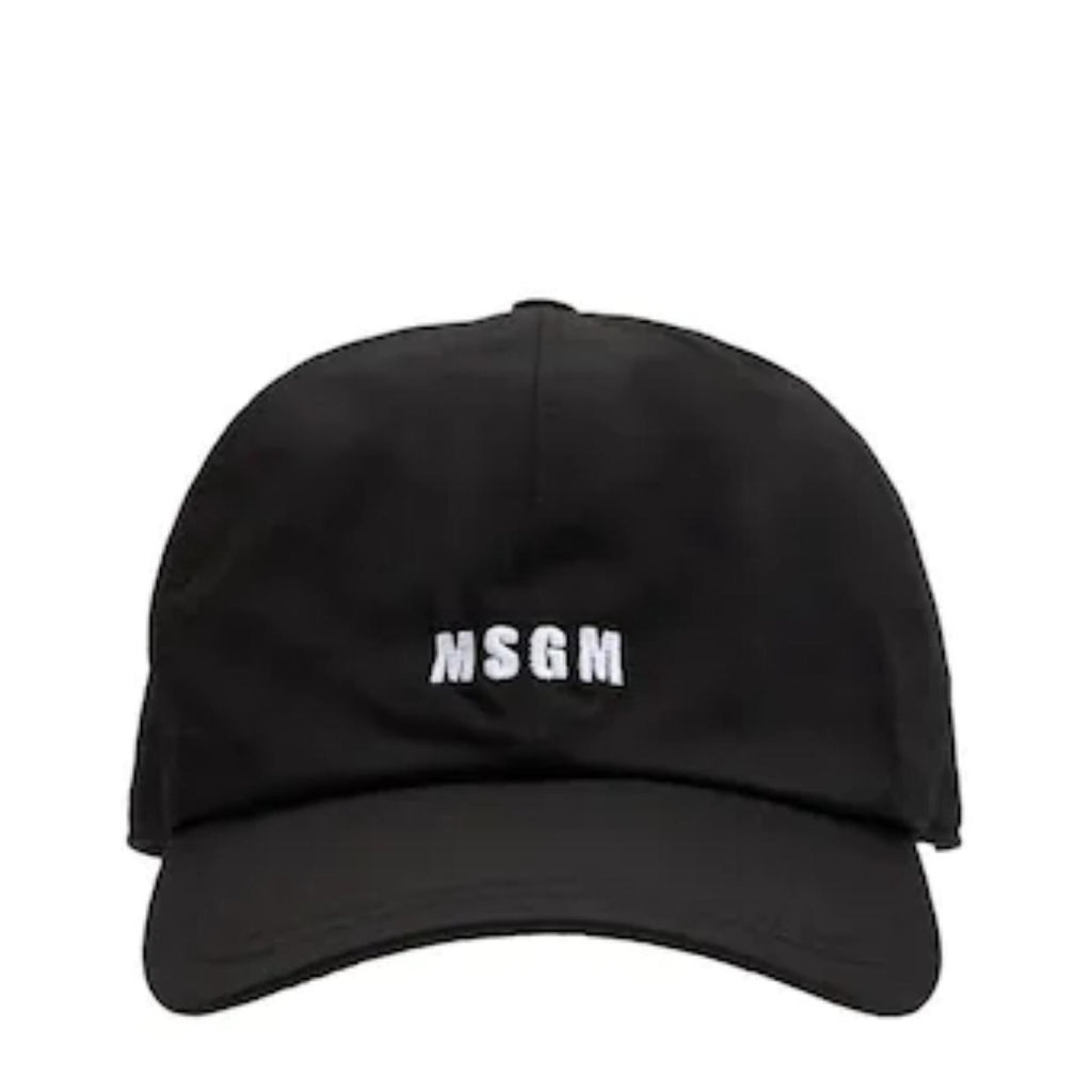 MSGM Black Embroidered Logo Cap – Retro Designer Wear