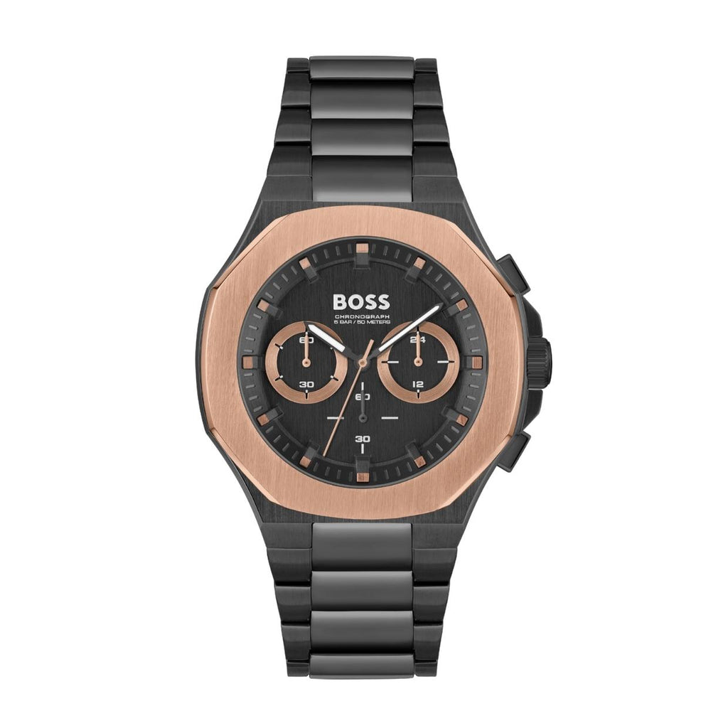 BOSS Taper GQ Black Plated Stainless Steel Watch – RD Designer Wear