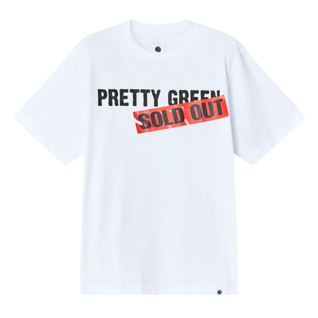 Pretty Green Sold Out Logo White T-Shirt | Buy Online at Retro...