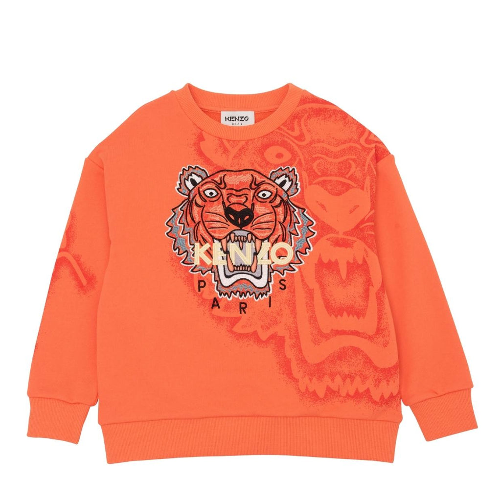 Kenzo Kids Orange Tiger Logo Sweatshirt – RD Designer Wear